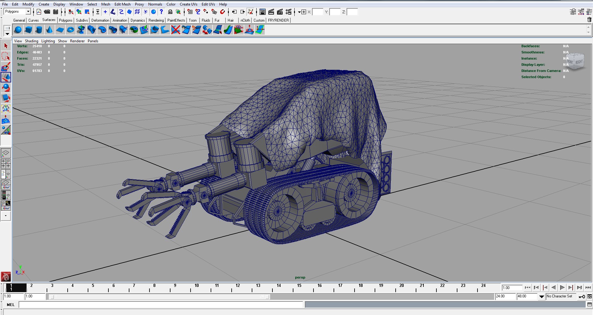 3d robot service model