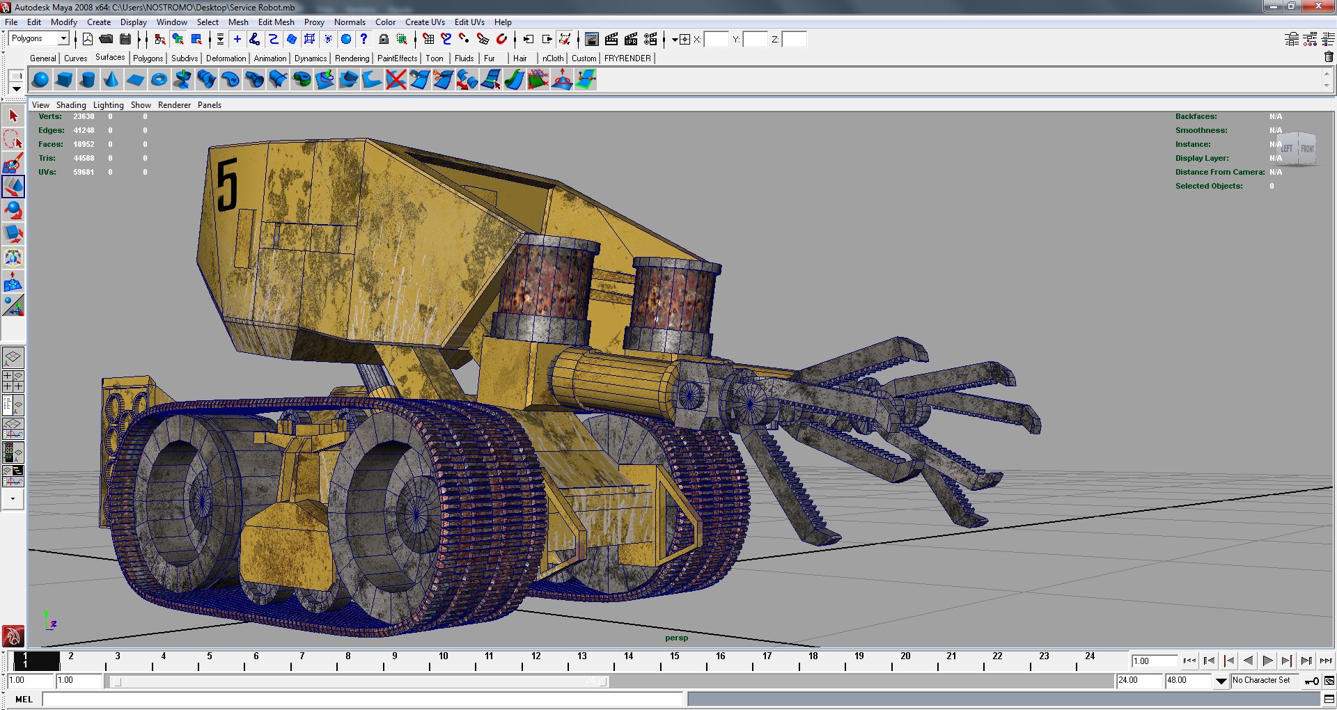 3d robot service model