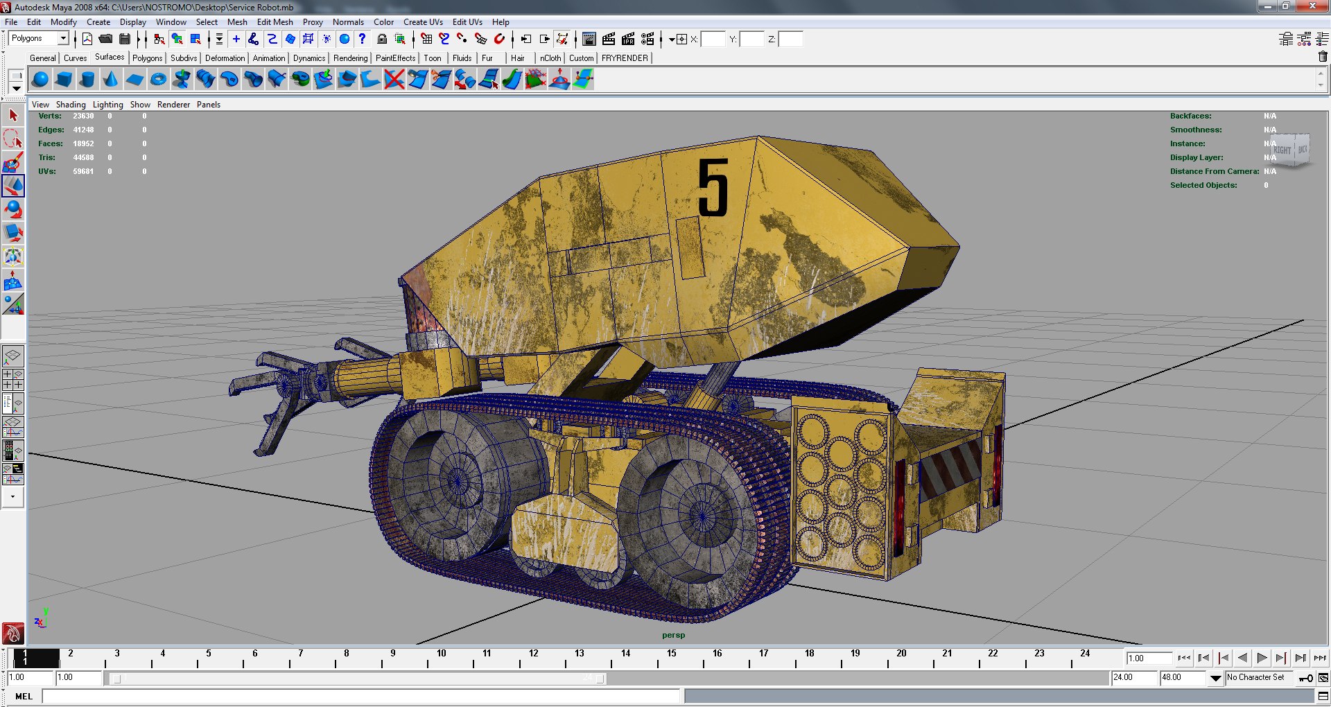 3d robot service model