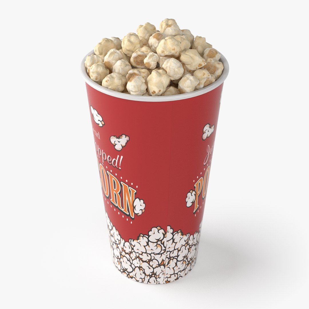 Popcorn Real Realistic 3d Model