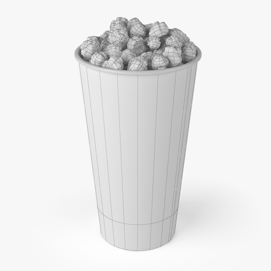 Popcorn Real Realistic 3d Model