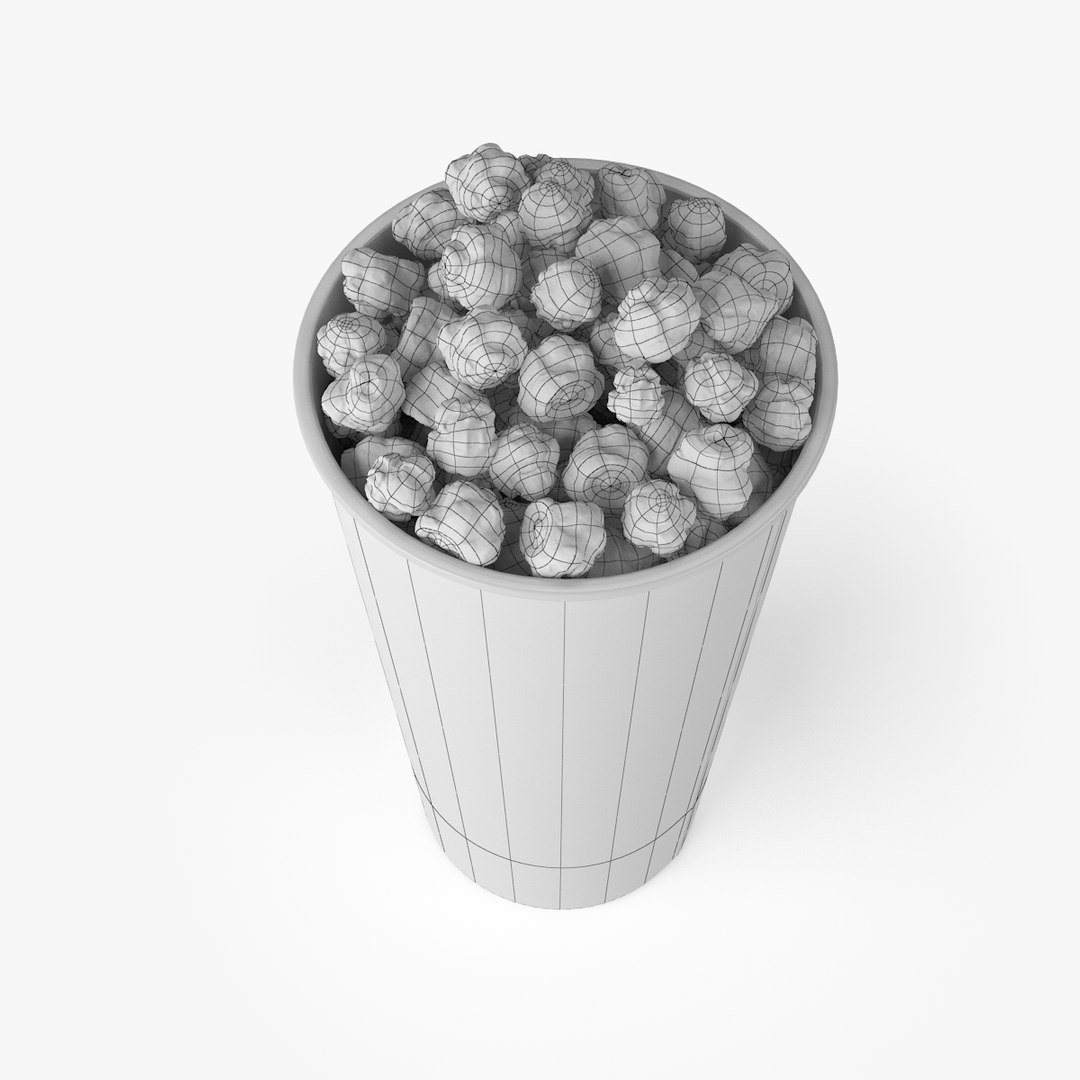 Popcorn Real Realistic 3d Model