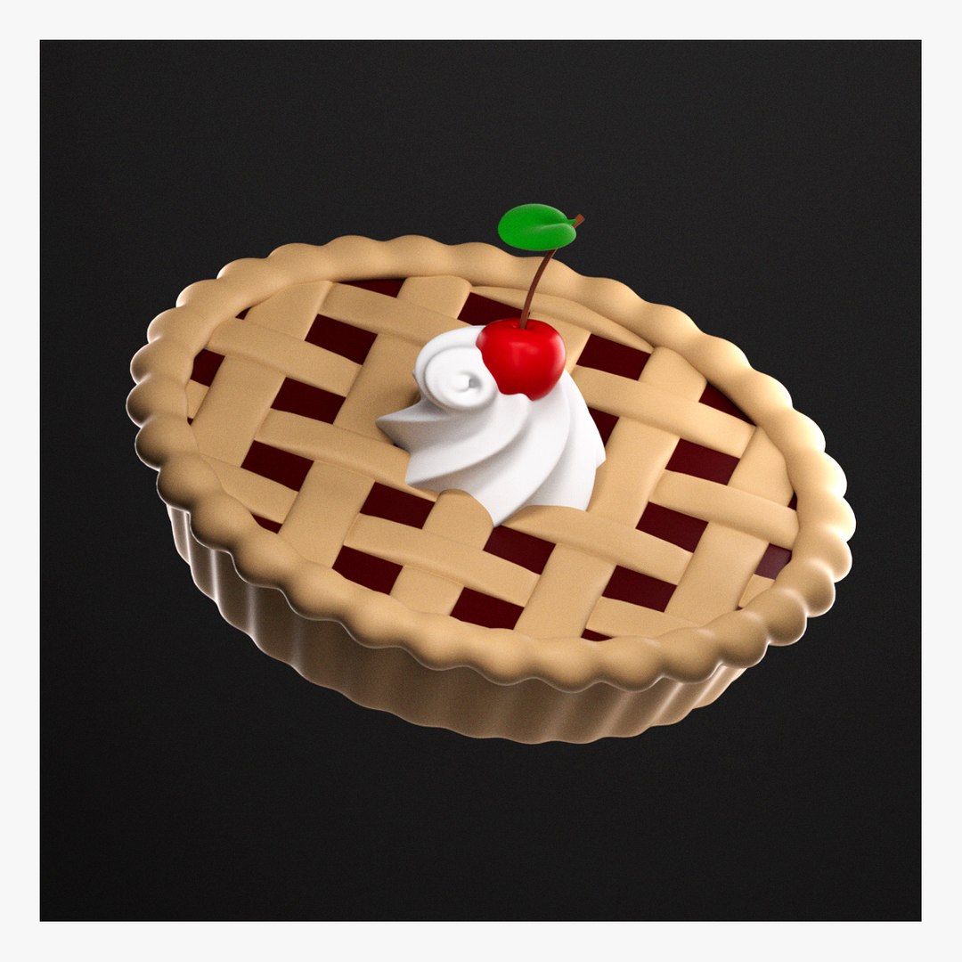 Cartoon Cherry Pie 3D - TurboSquid 2118223