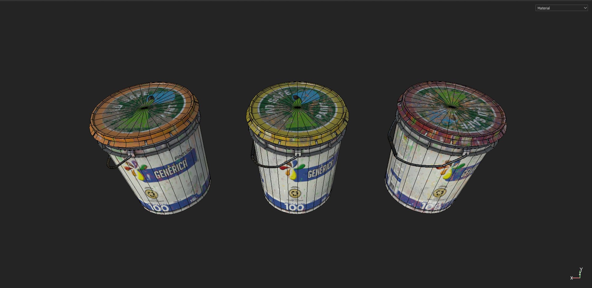 Paint Buckets Pack 3D Model - TurboSquid 2093606