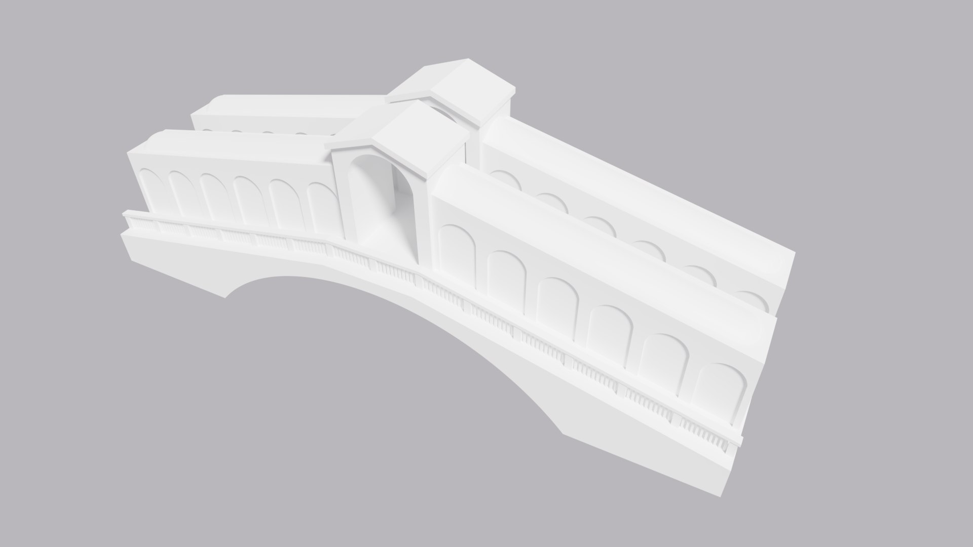 3D Cartoon Venice Rialto Bridge - TurboSquid 1891051