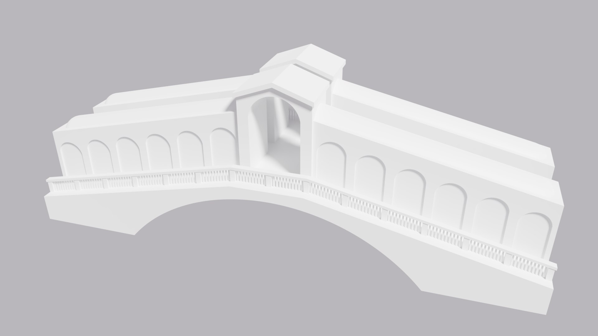 3D Cartoon Venice Rialto Bridge - TurboSquid 1891051