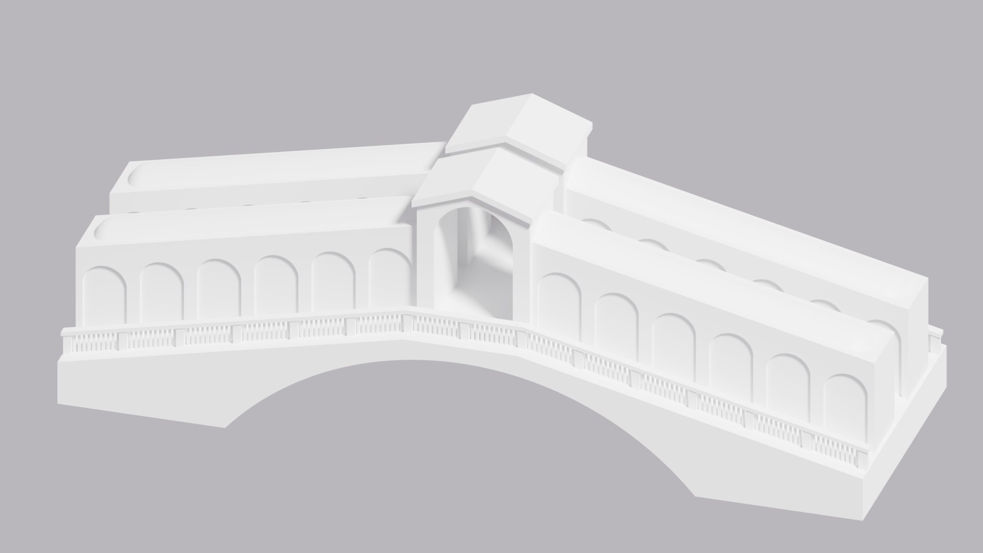 3D Cartoon Venice Rialto Bridge - TurboSquid 1891051