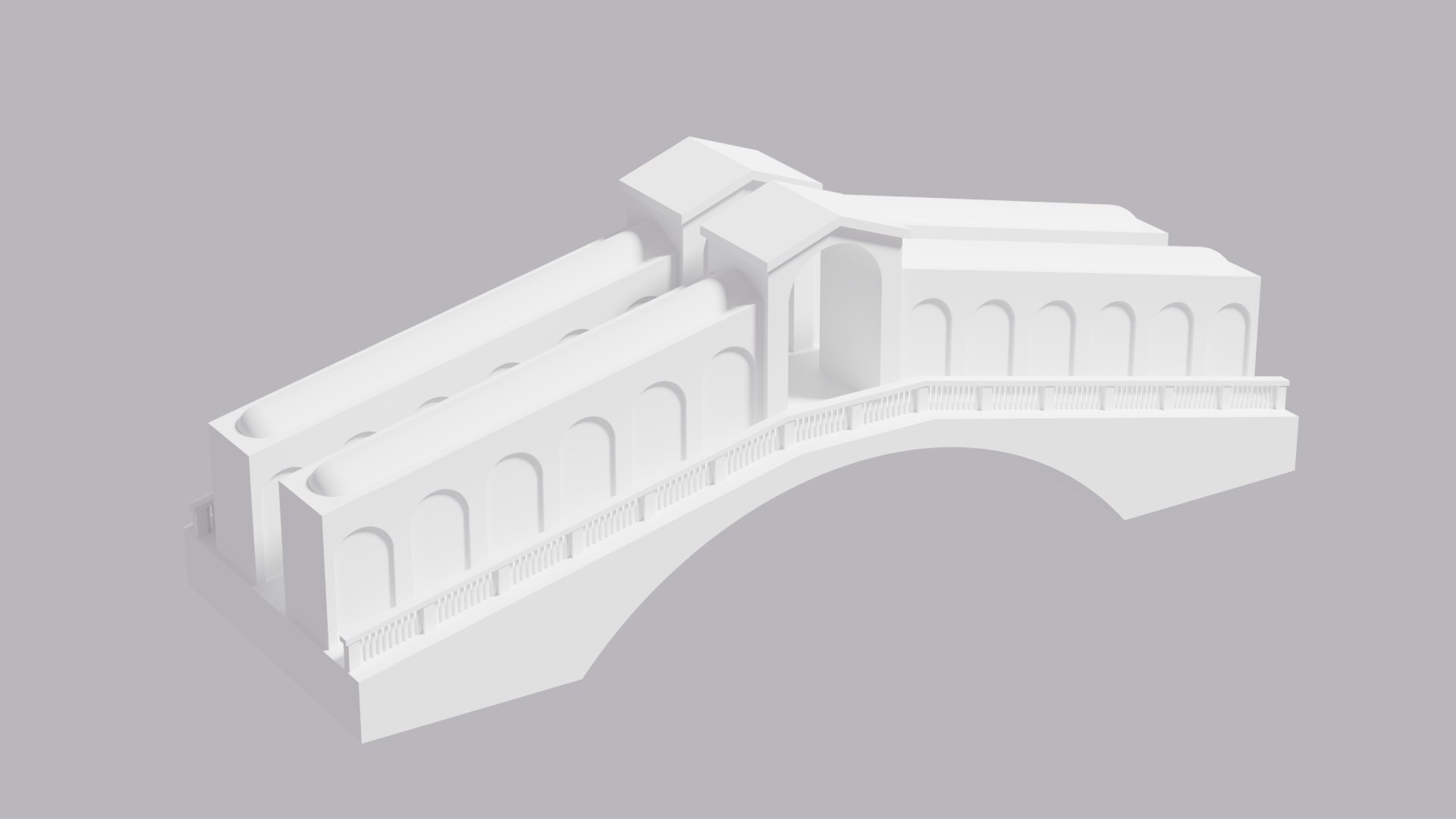 3D Cartoon Venice Rialto Bridge - TurboSquid 1891051