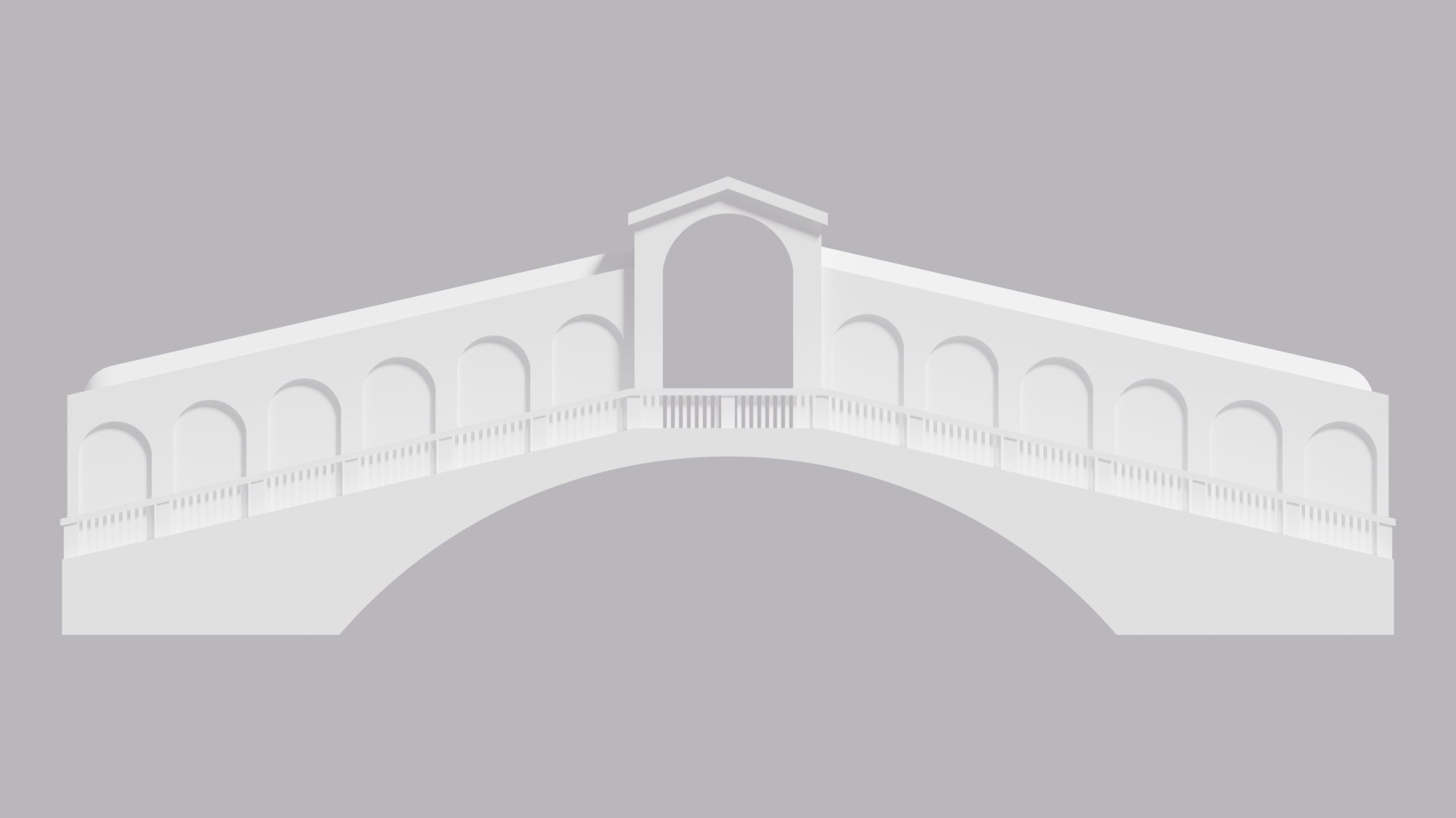 3D Cartoon Venice Rialto Bridge - TurboSquid 1891051