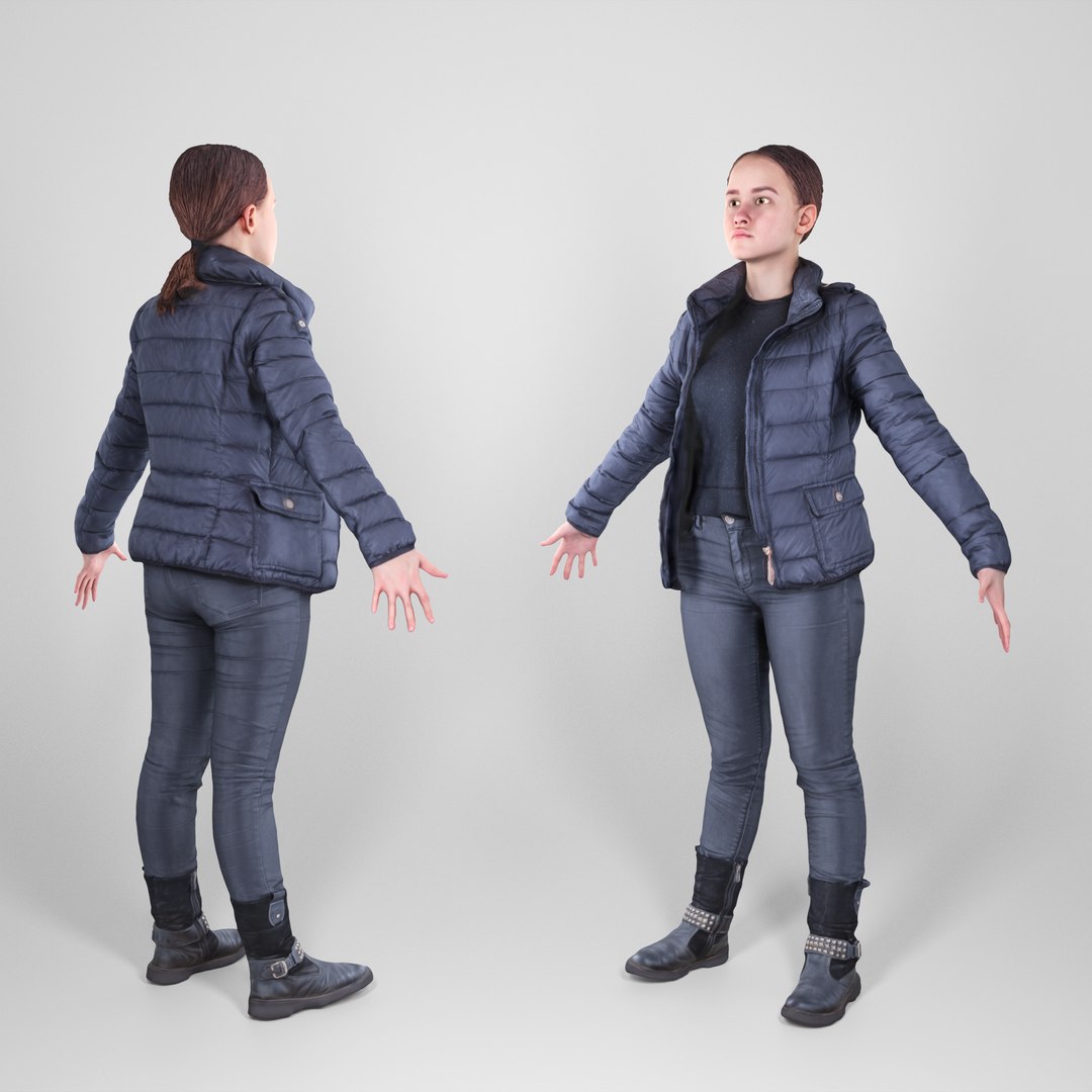 Photogrammetry Woman Style A-pose 3D - TurboSquid 1505588