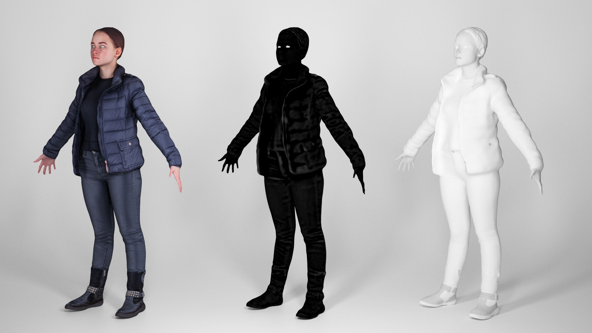 Photogrammetry Woman Style A-pose 3D - TurboSquid 1505588