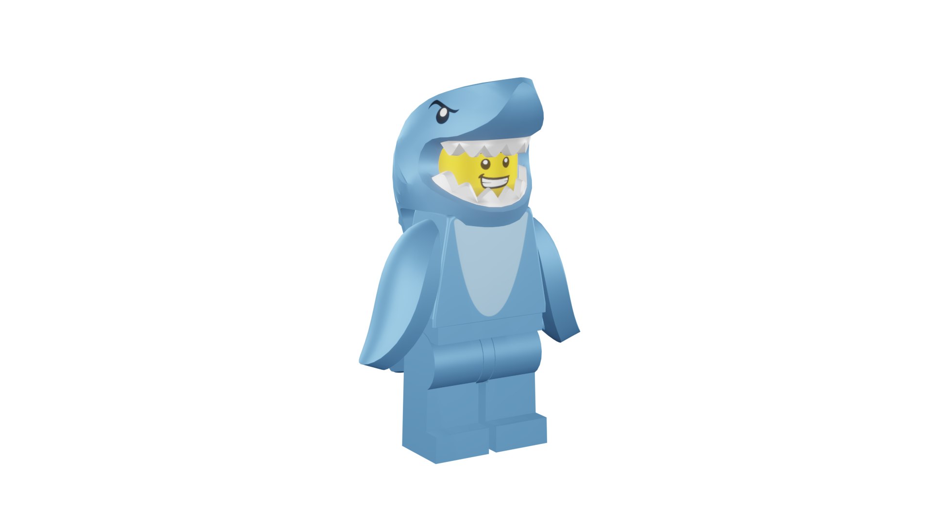 Lego Minifig - 71011-13 Shark Suit Guy Model - TurboSquid 2393256