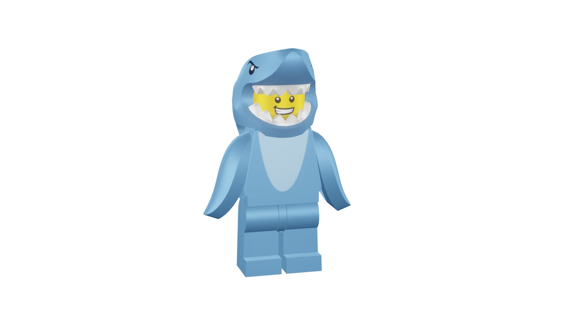 Lego Minifig - 71011-13 Shark Suit Guy Model - TurboSquid 2393256