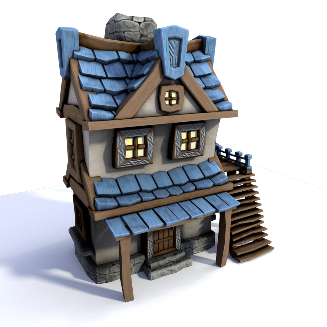 Cartoon House 3D Model - TurboSquid 1431517