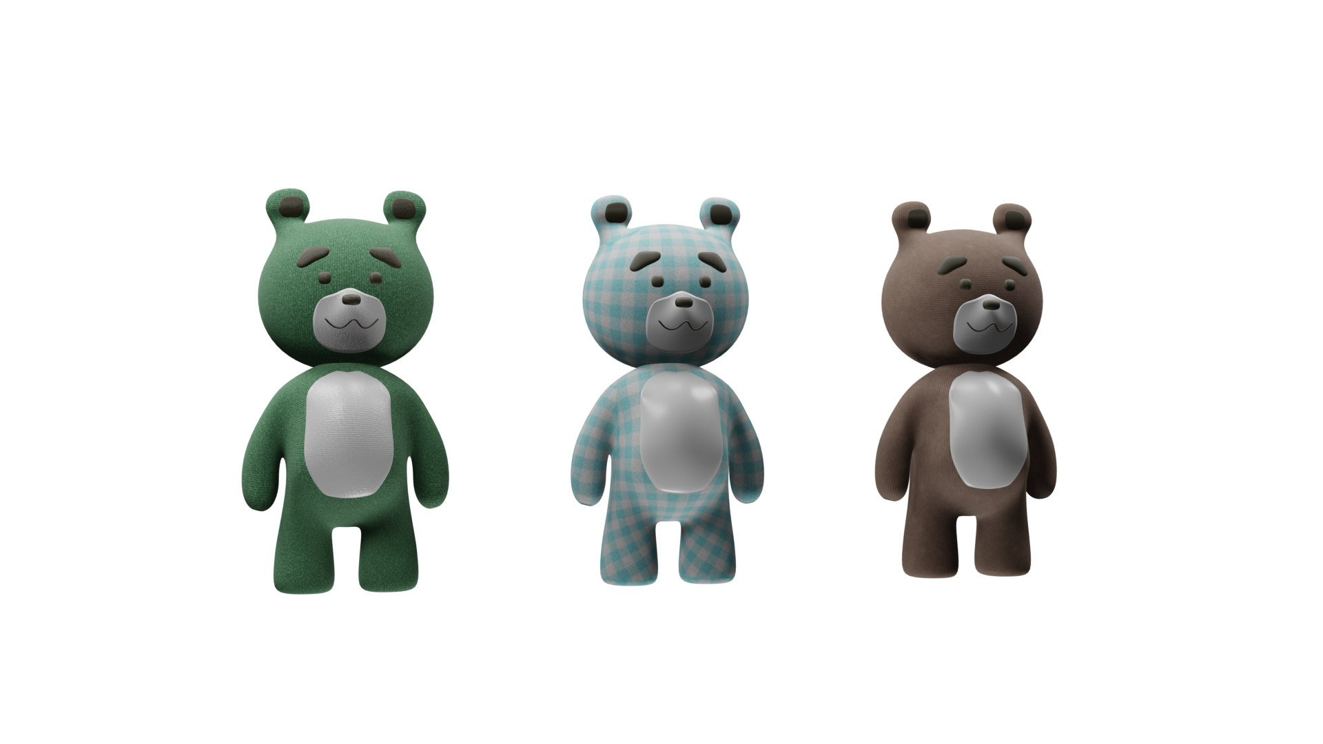 Bear Character With 3 Different Skins 3D - TurboSquid 2049281