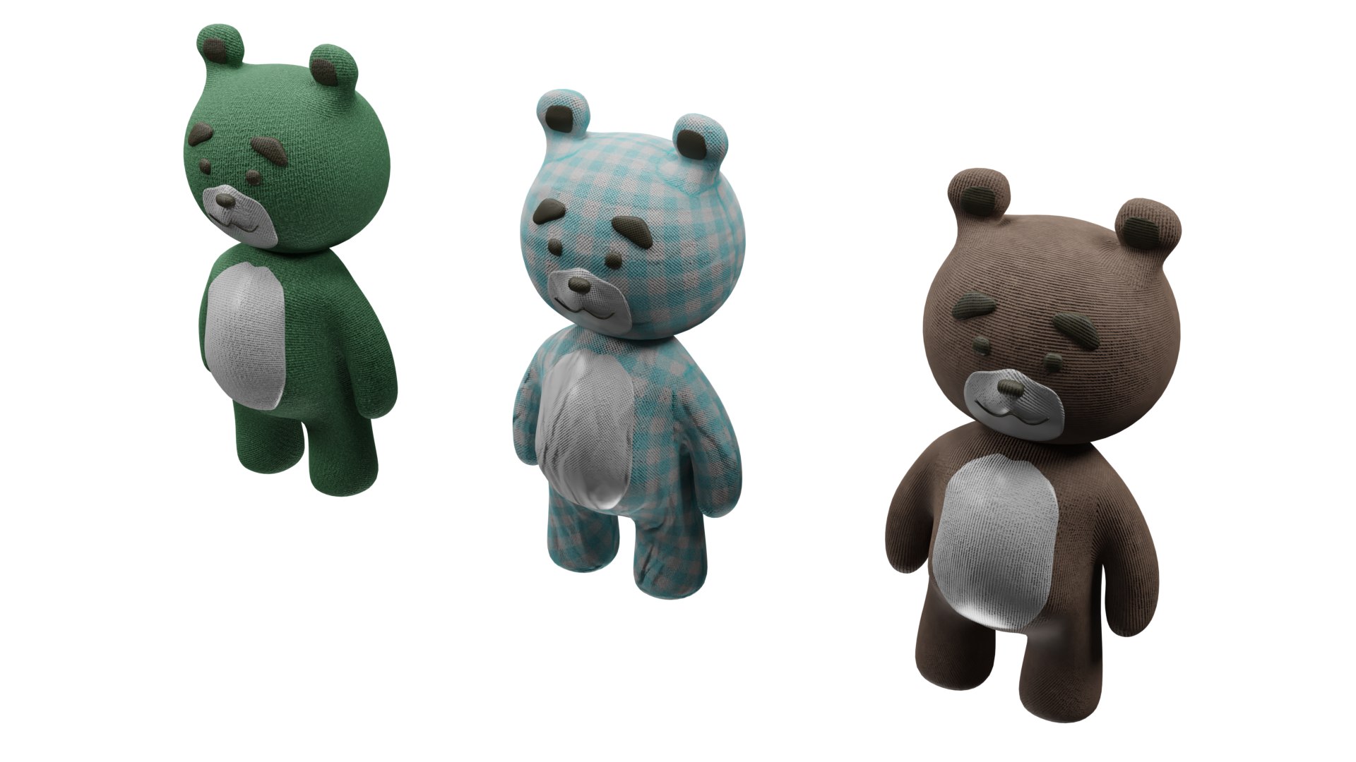 Bear Character With 3 Different Skins 3D - TurboSquid 2049281