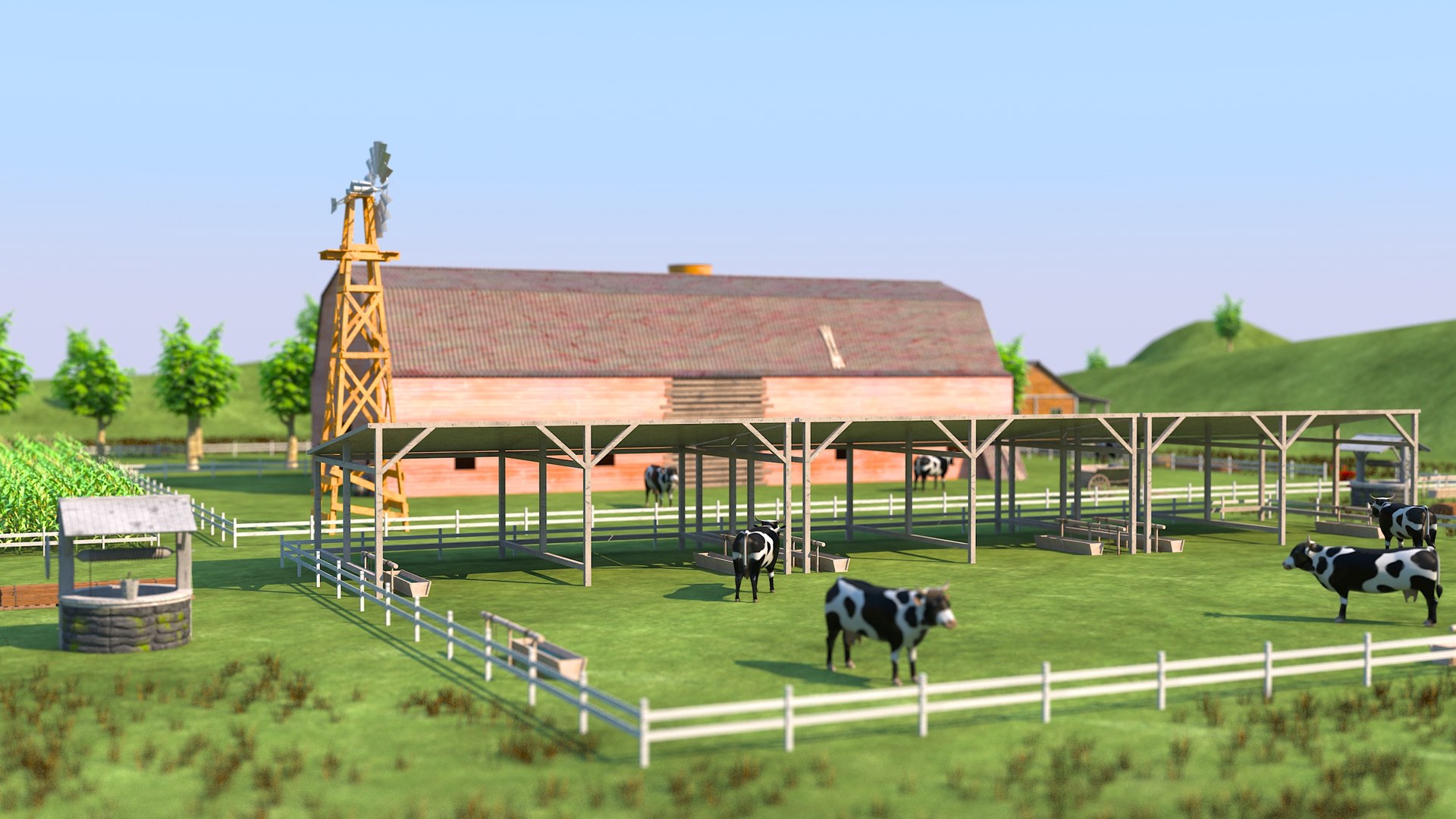 3D Full Farm Scene model - TurboSquid 1954115