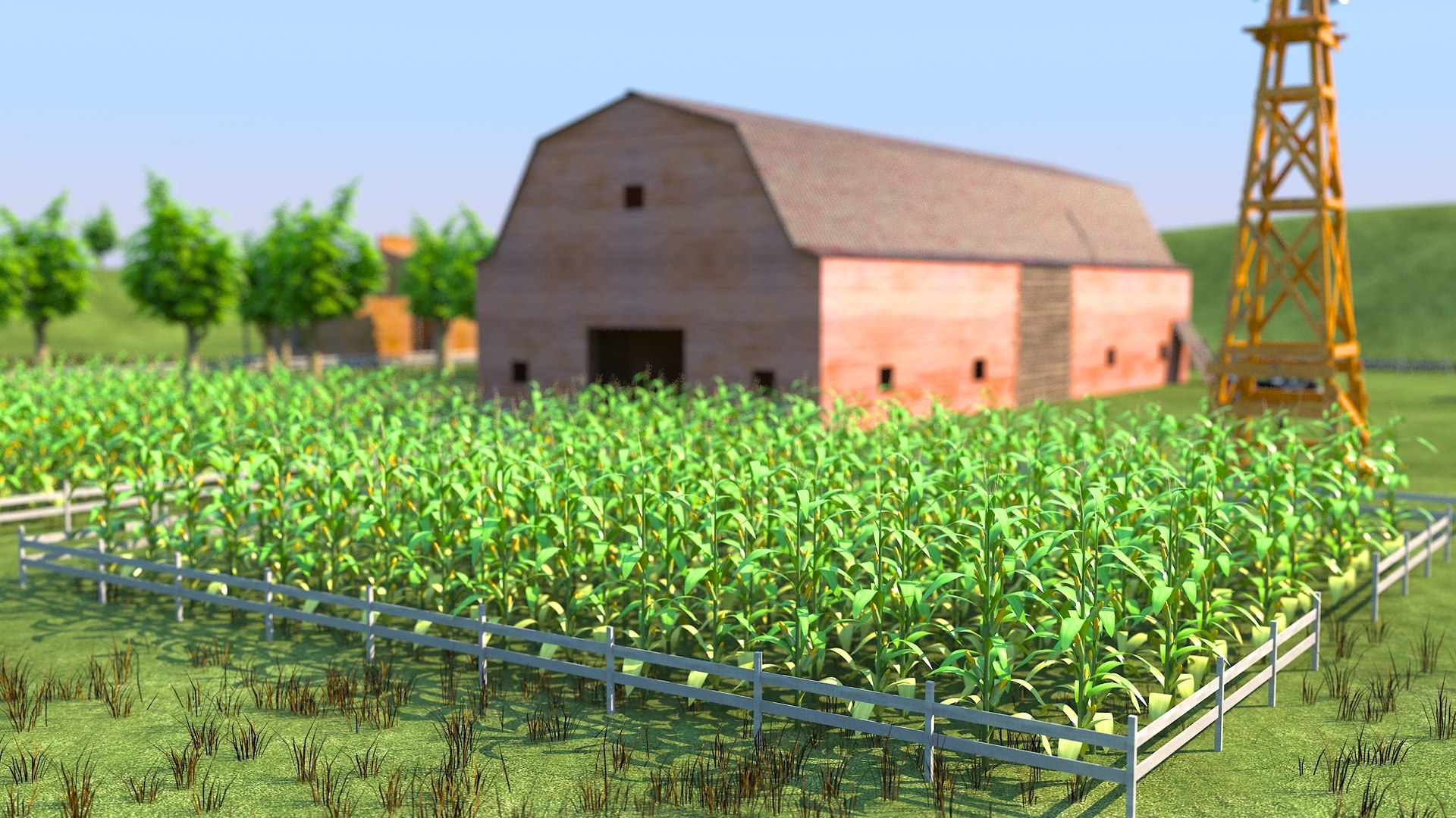 3D Full Farm Scene model - TurboSquid 1954115