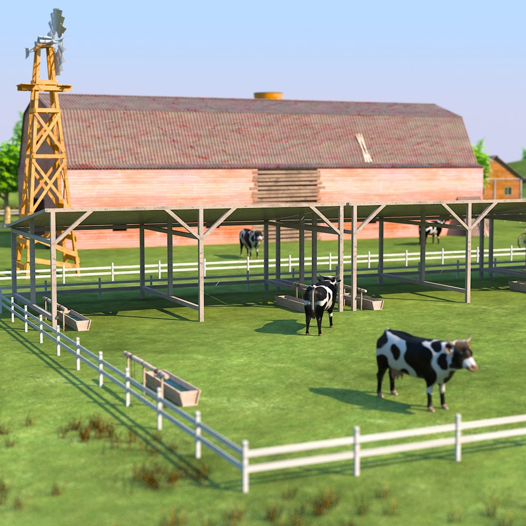 3D Full Farm Scene model - TurboSquid 1954115