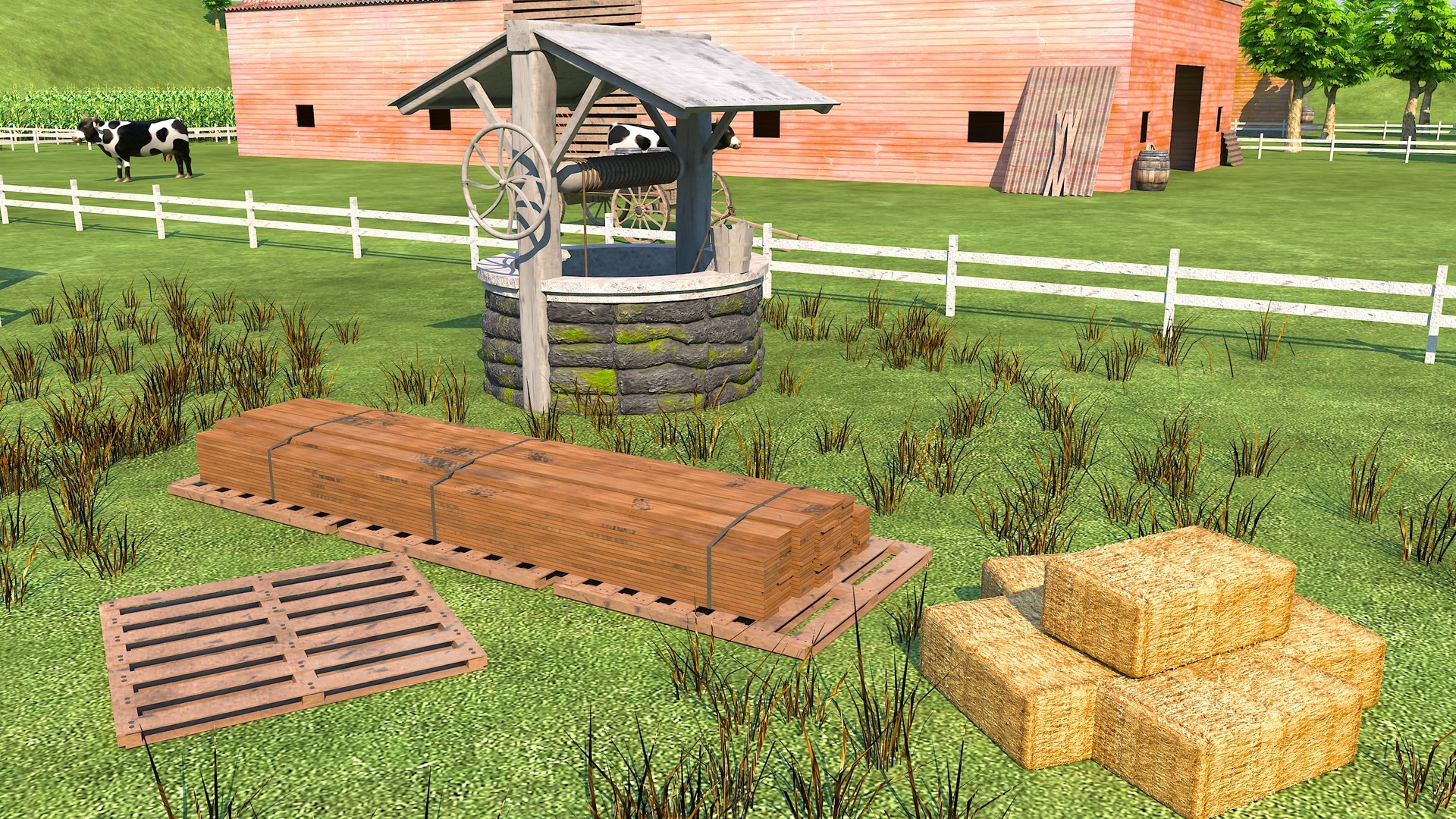 3D Full Farm Scene model - TurboSquid 1954115
