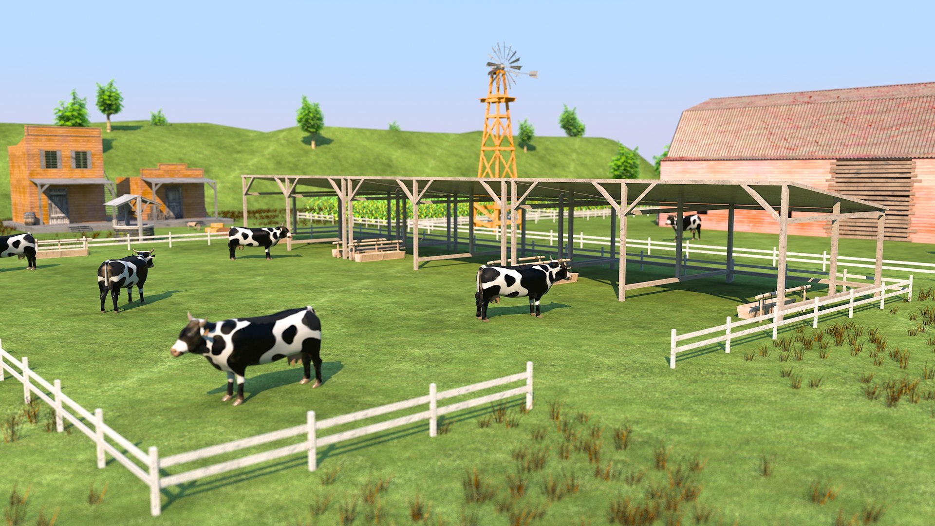 3D Full Farm Scene model - TurboSquid 1954115