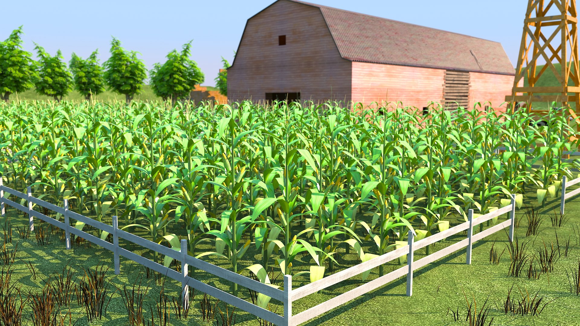 3D Full Farm Scene model - TurboSquid 1954115