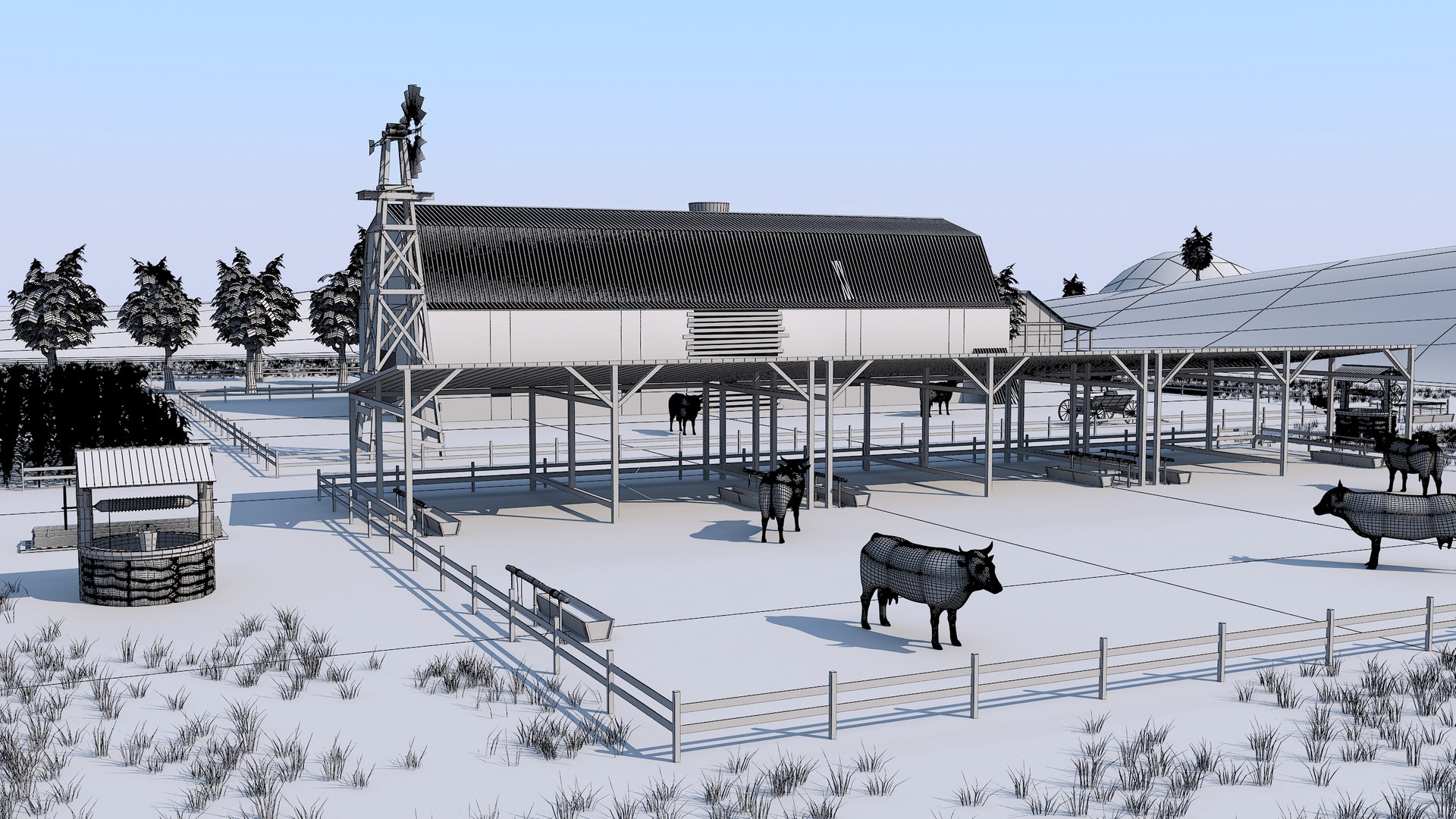 3D Full Farm Scene model - TurboSquid 1954115