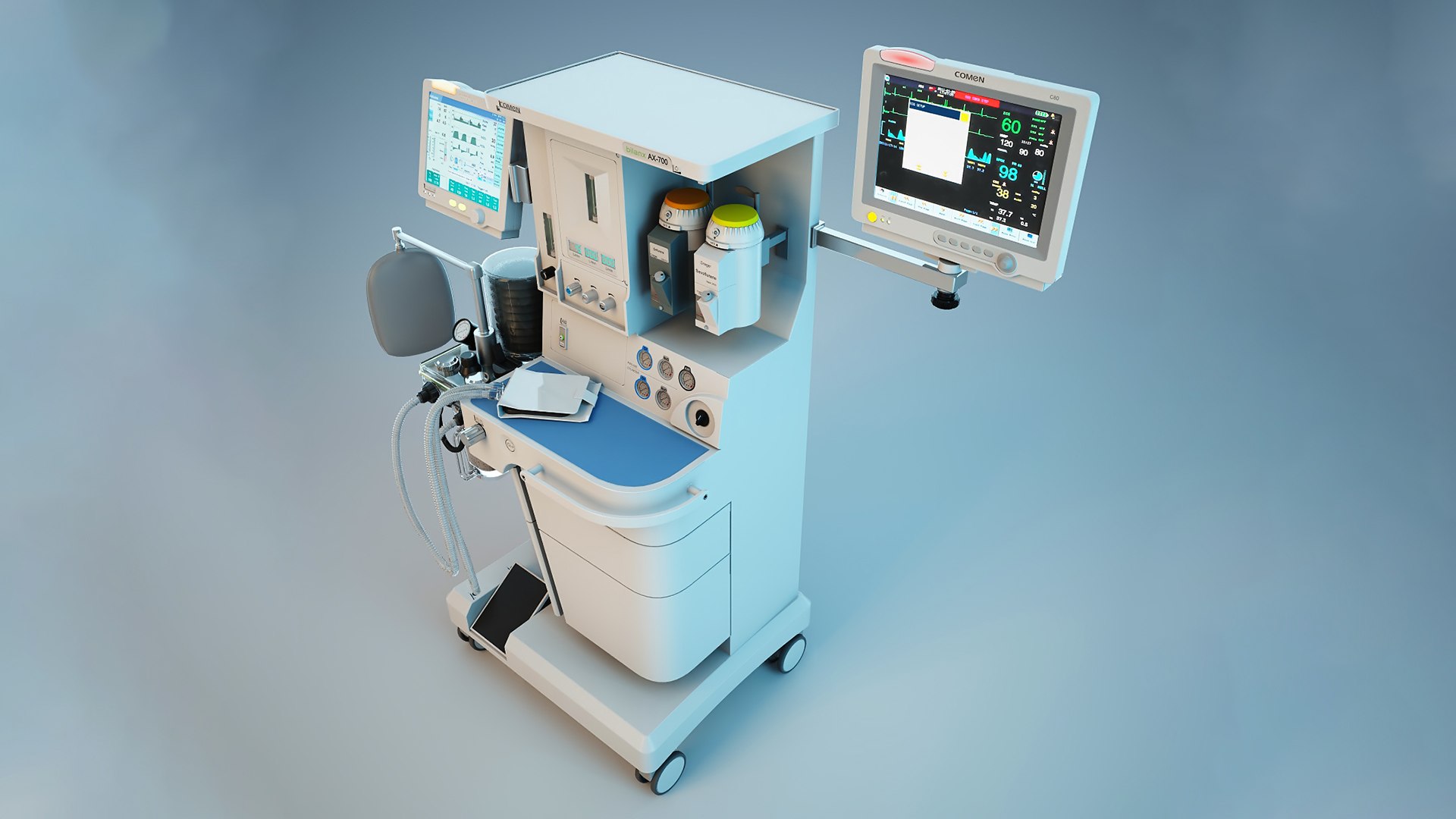 Bilanx Ax-700 Anesthesia Apparatus 3d Max