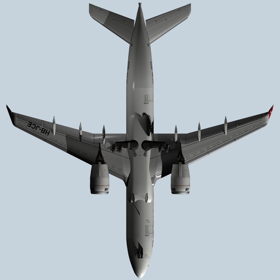 3D Swiss Air Airbus A220 - TurboSquid 1384536