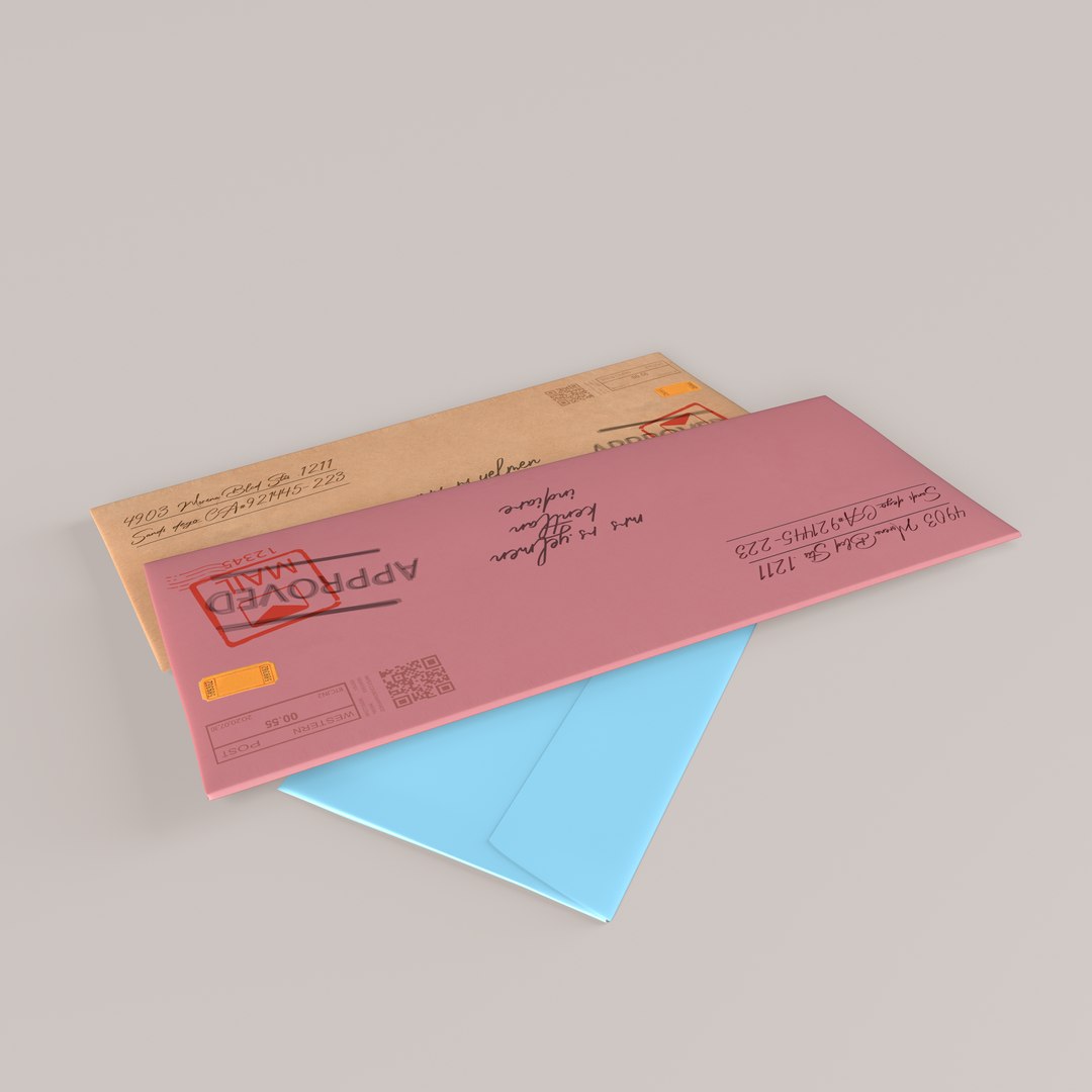 Mail Paper Letter 3D Model - TurboSquid 1561035