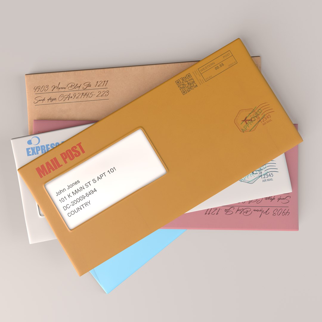 Mail Paper Letter 3D Model - TurboSquid 1561035