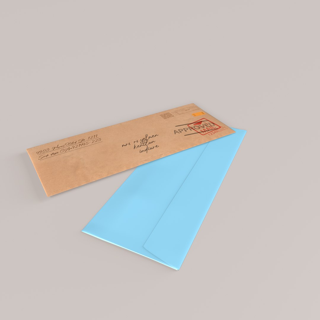 Mail Paper Letter 3D Model - TurboSquid 1561035