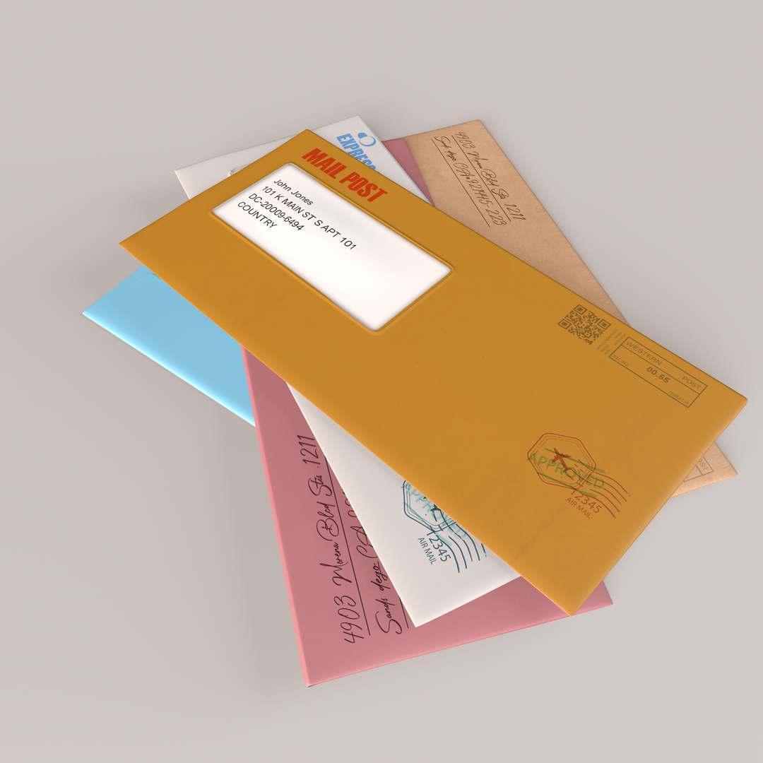 Mail Paper Letter 3D Model - TurboSquid 1561035