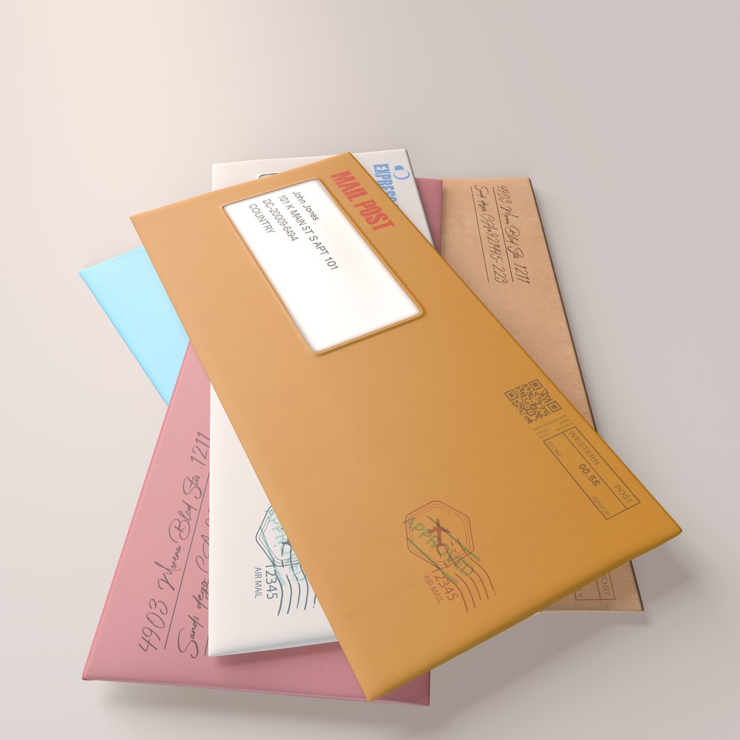Mail Paper Letter 3D Model - TurboSquid 1561035