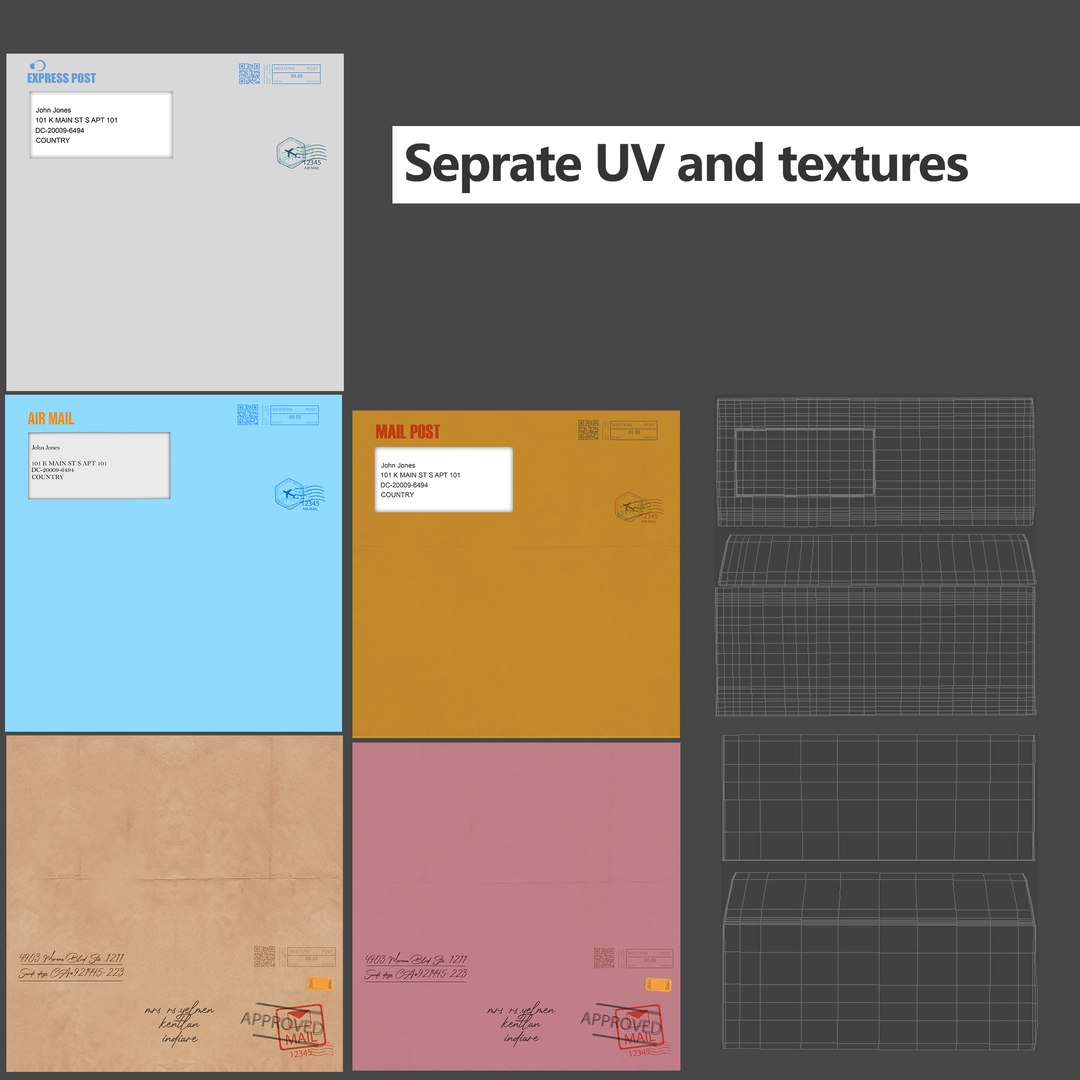 Mail Paper Letter 3D Model - TurboSquid 1561035