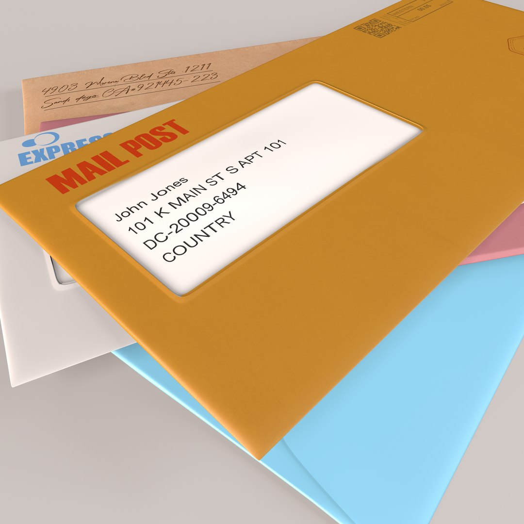 Mail Paper Letter 3D Model - TurboSquid 1561035
