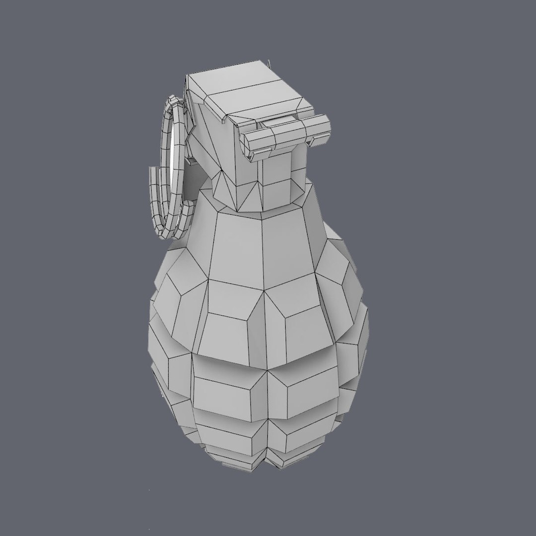 3d model of hand grenade