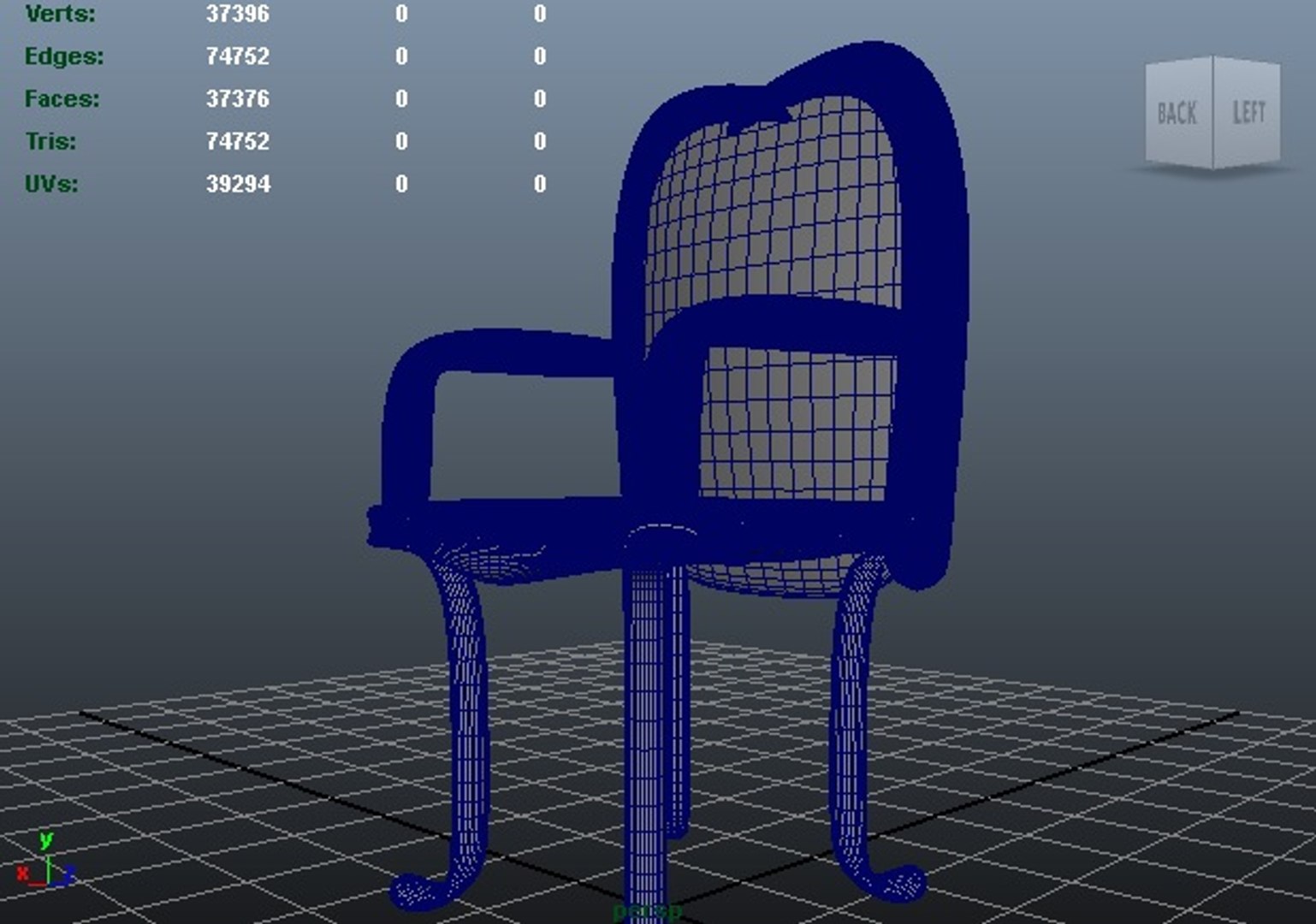 Free Simple Wooden Chair 3d Model