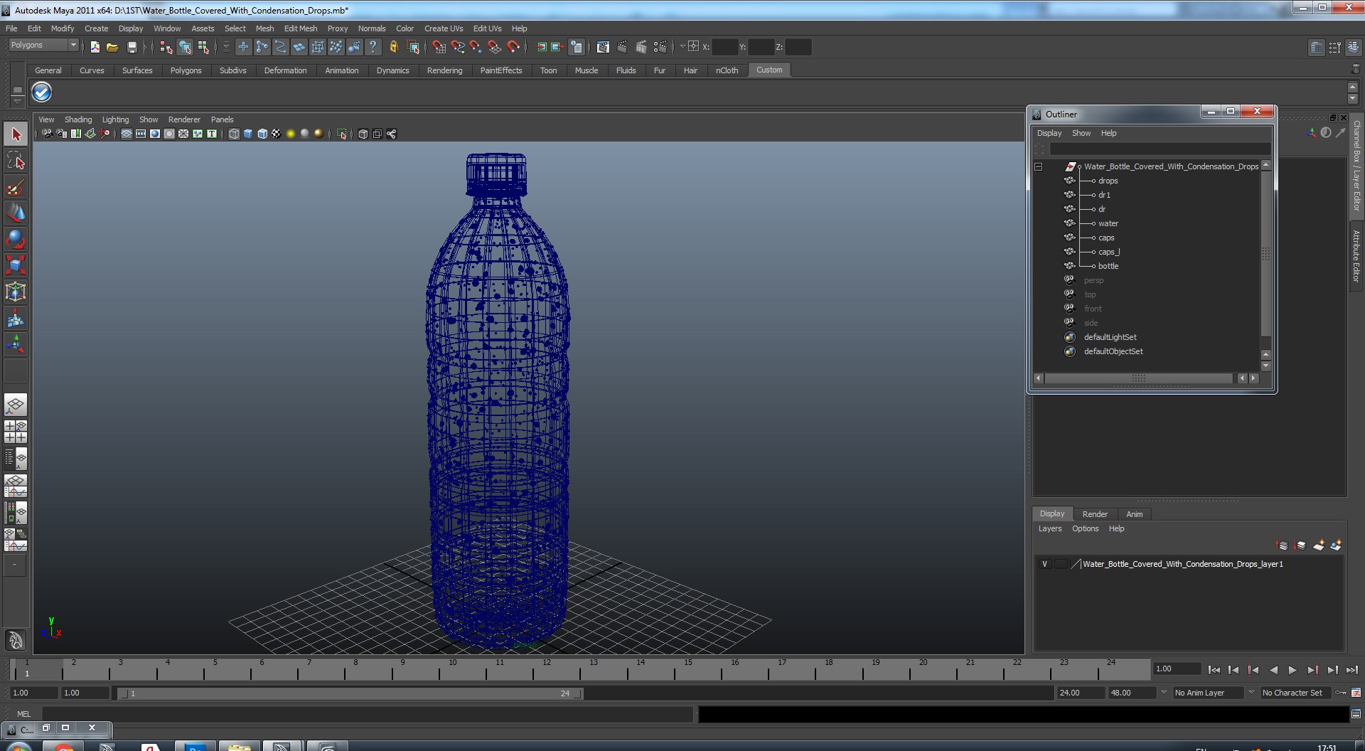 Water Bottle Covered Condensation 3D Model - TurboSquid 1240701