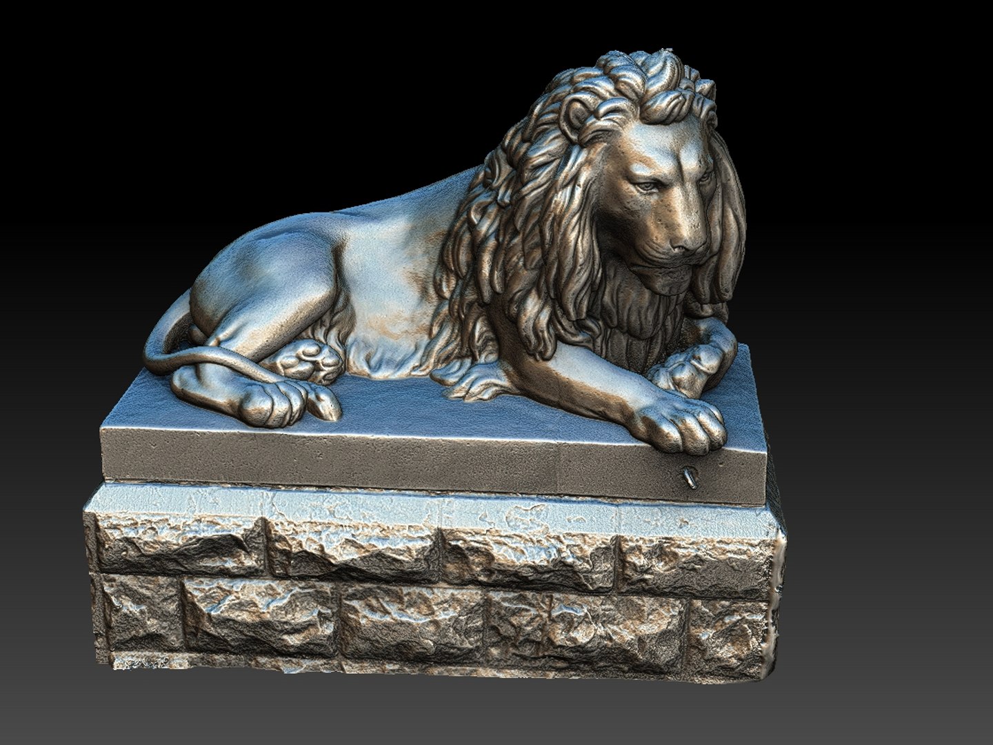 3d model lion
