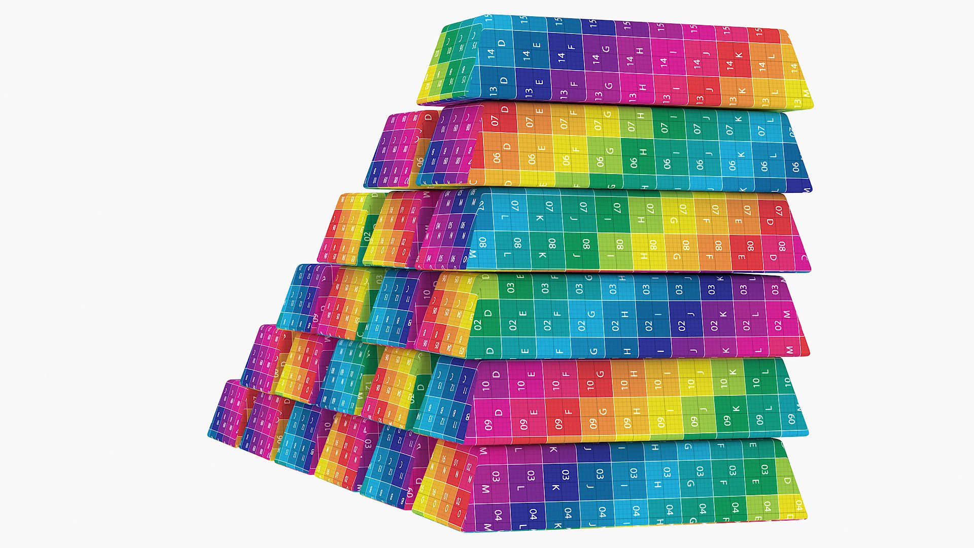 3D Model Gold Bar Stepped Stack - TurboSquid 2267271