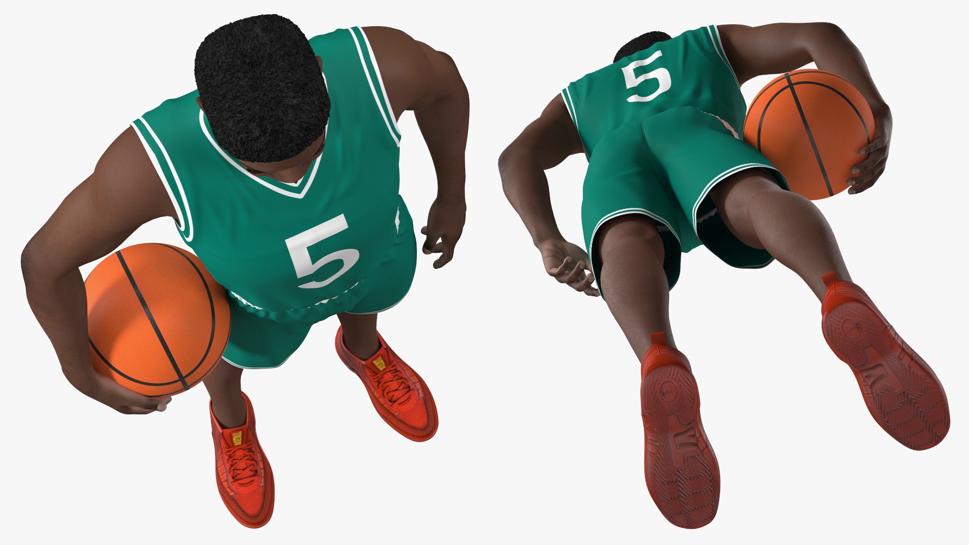 3D Dark Skin Teenager Basketball Player Standing Pose - TurboSquid 1763461