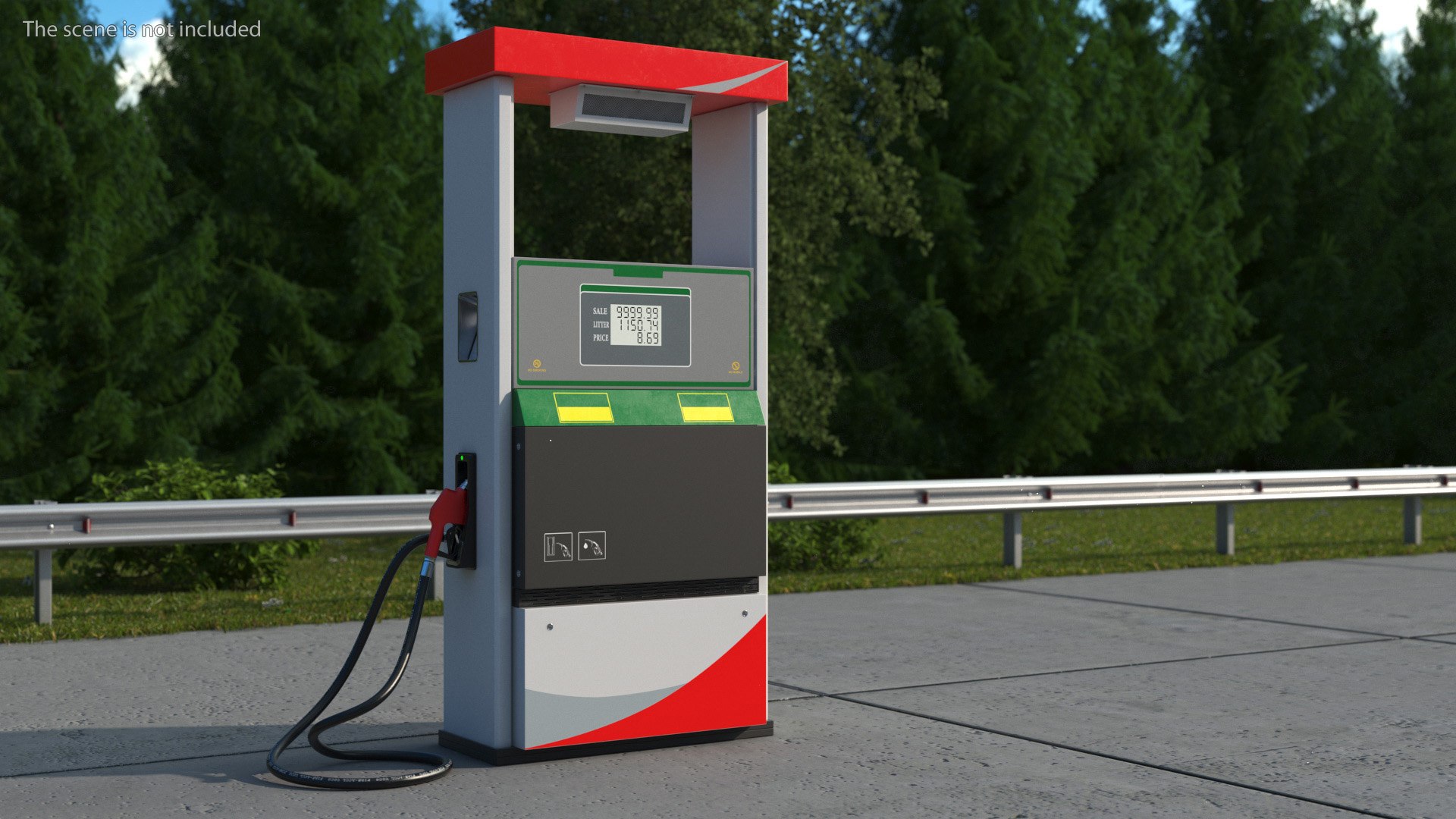 3D Model Fuel Dispenser One Nozzle - TurboSquid 1975992