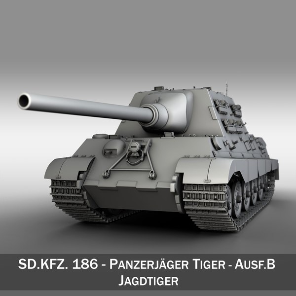 sd kfz 186 tiger ii c4d