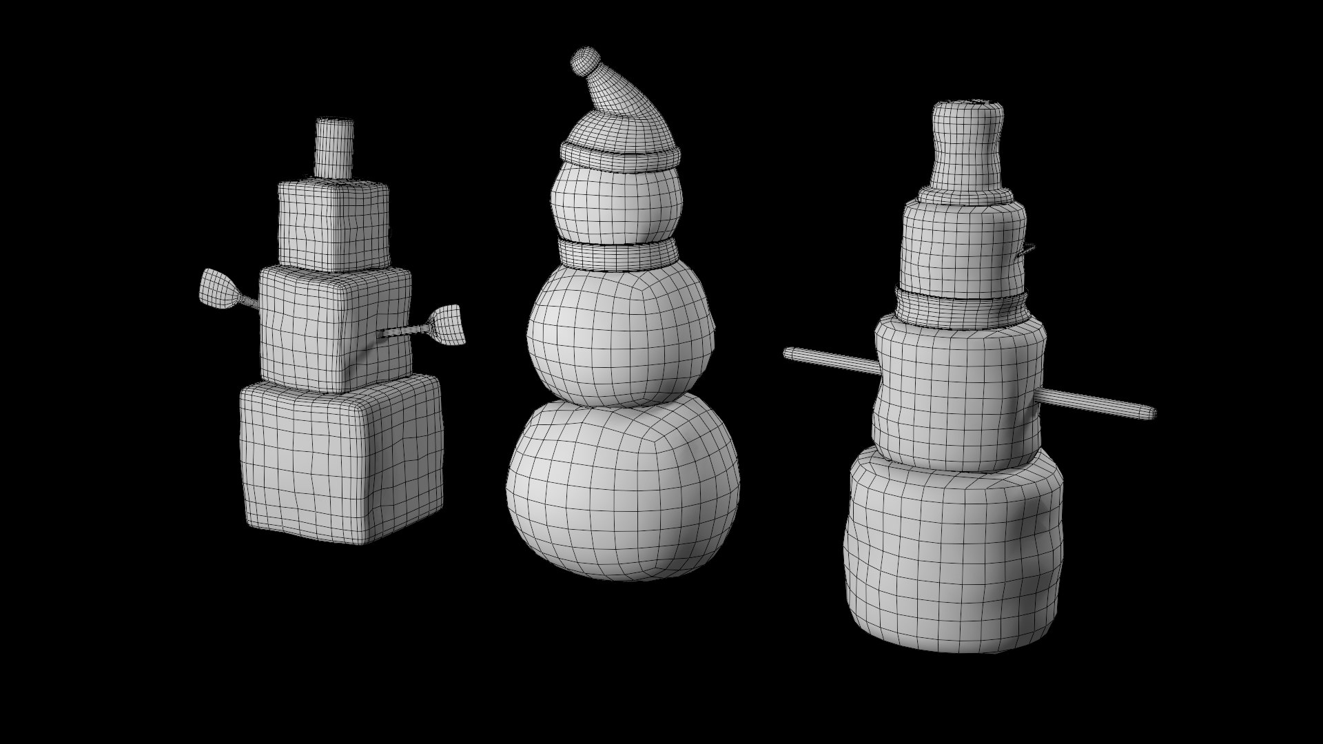 3D Model Snowmen - TurboSquid 1829236