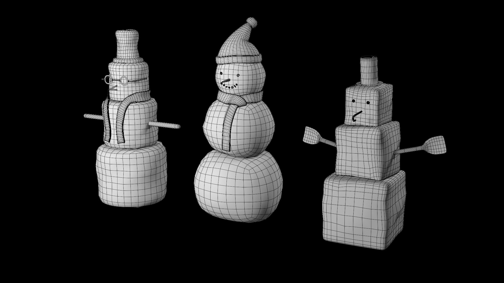 3D Model Snowmen - TurboSquid 1829236