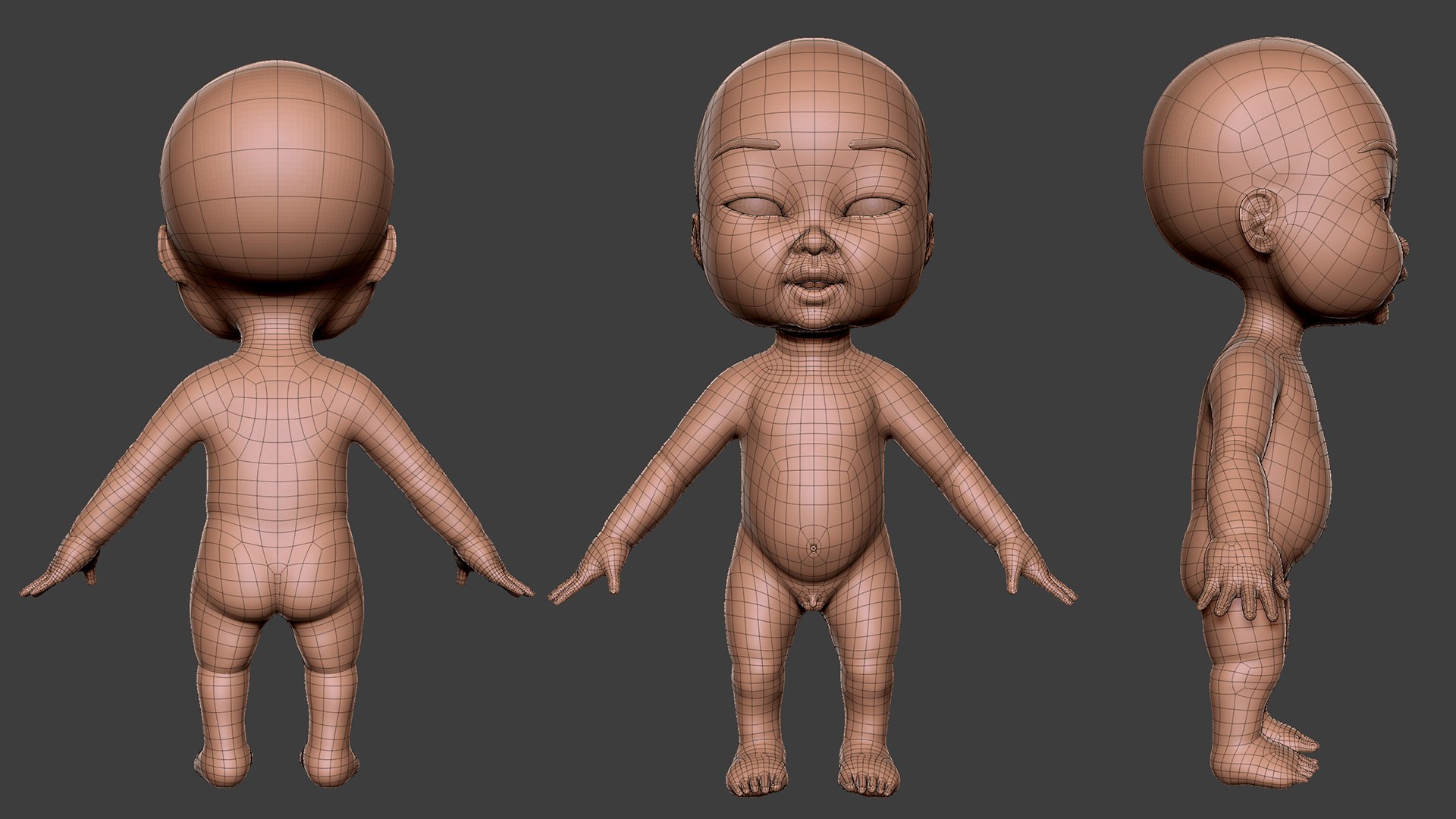 Baby BaseMesh 3D model - TurboSquid 2092619