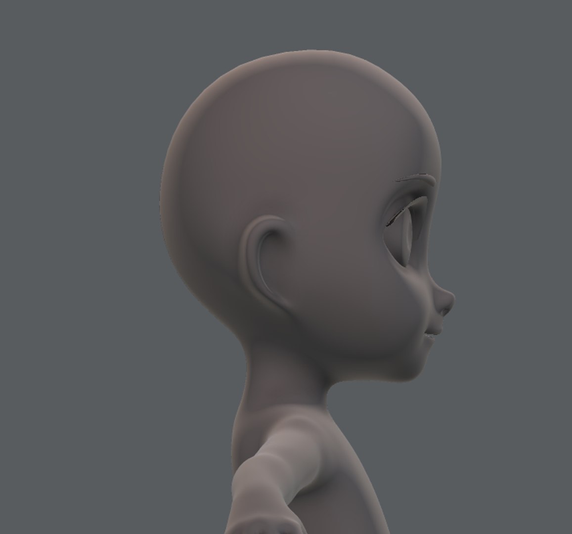 3D base character girl model - TurboSquid 1291521
