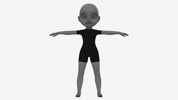 3D base character girl model - TurboSquid 1291521