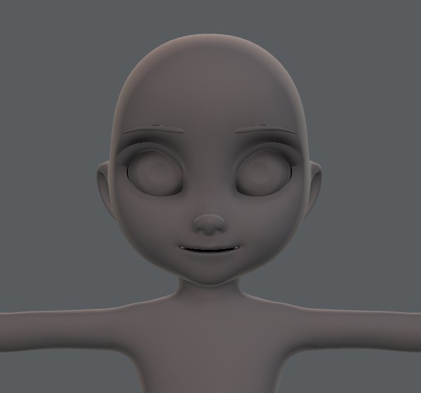 3D base character girl model - TurboSquid 1291521